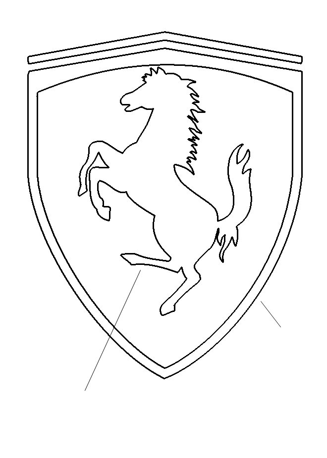 Ferrari Logo Outline